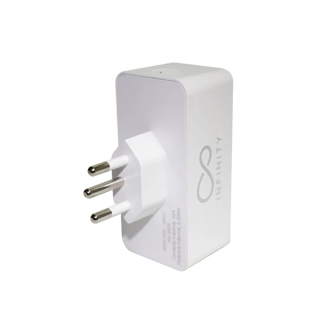 Adaptador Smart Inteligente Infinity Bi-Volt 10A Branco - Wi-Fi