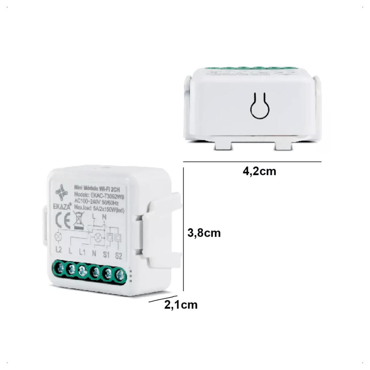 Mini Módulo Contato Seco (DC) - EKAZA EKAC-T3098WB